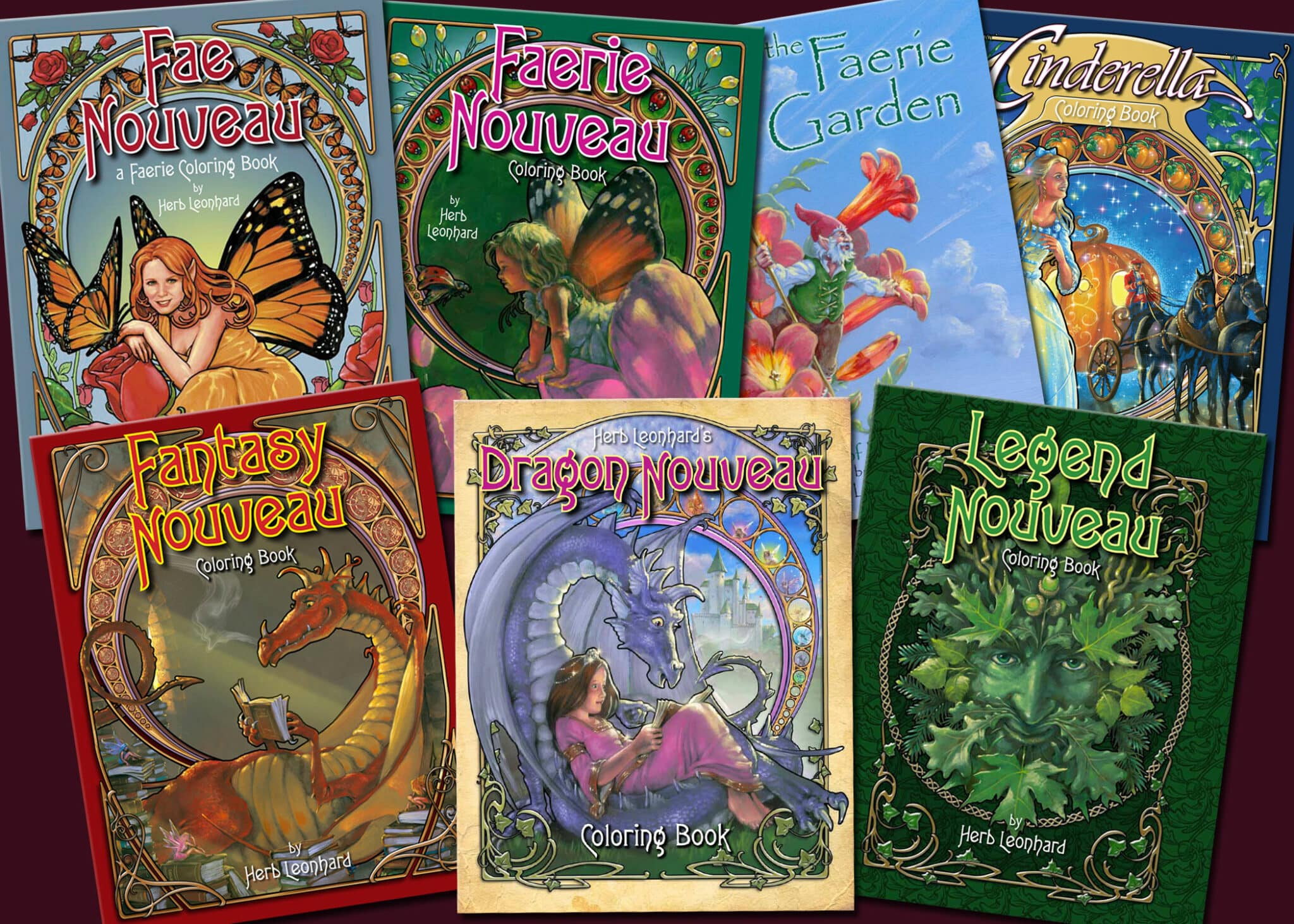 Seven Fantasy Coloring Books By Artist Herb Leonhard seven-fantasy-coloring-books-by-artist-herb-leonhard