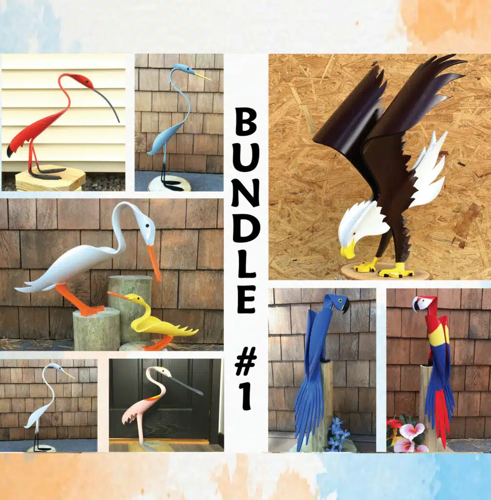 PVC Pipe Birds Bundle #1 Instant Digital Download Patterns