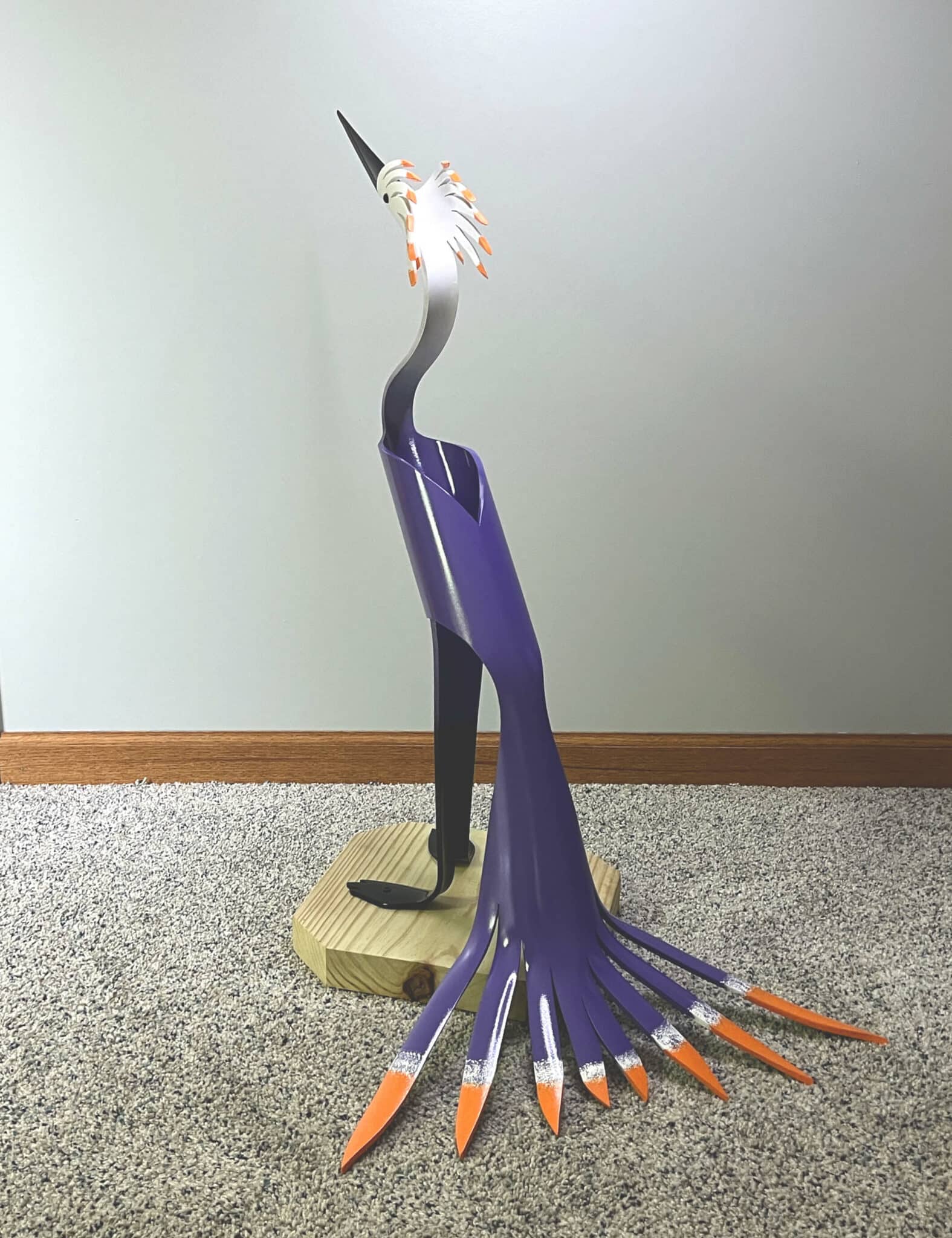 PVC Pipe Fancy Feathers Crane Instant Digital Download Bird Pattern