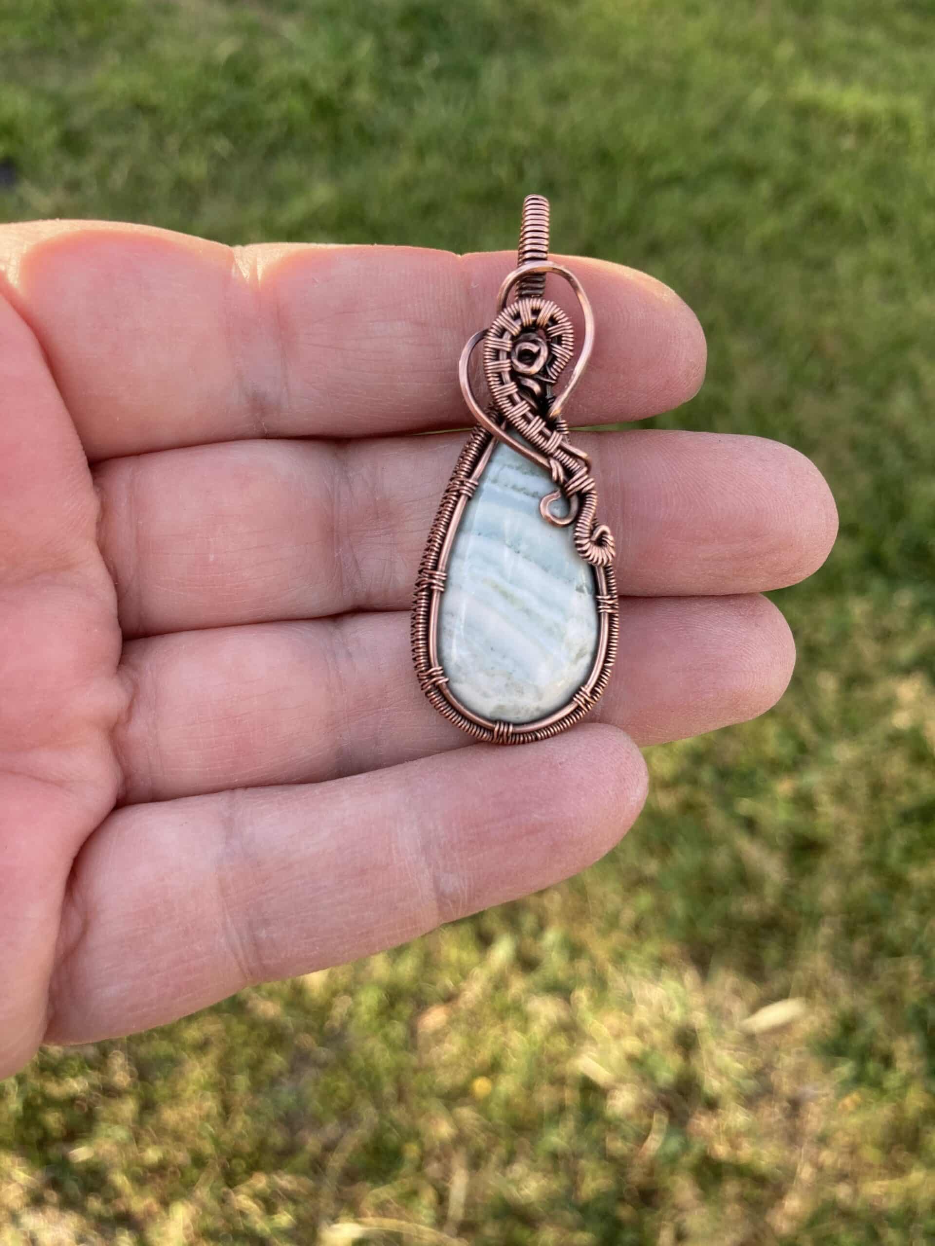 Pendant Copper and Jasper - My Community Made