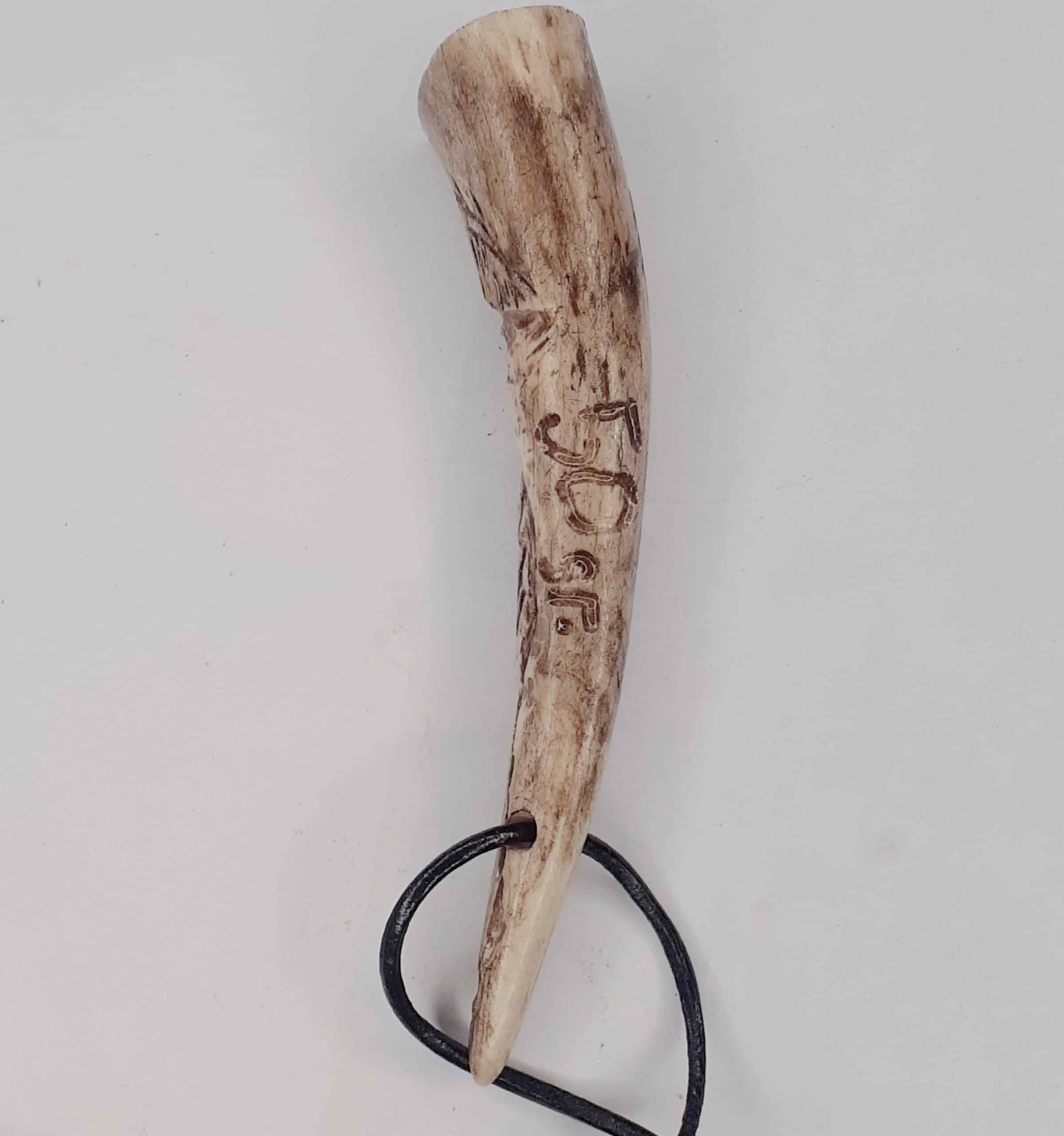 50 Grain Powder Measure Carved Deer Antler Tip - My Community Made