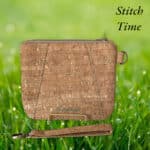 The Sunshine Wristlet - Embroidered Hummingbird On Cork - My Community Made