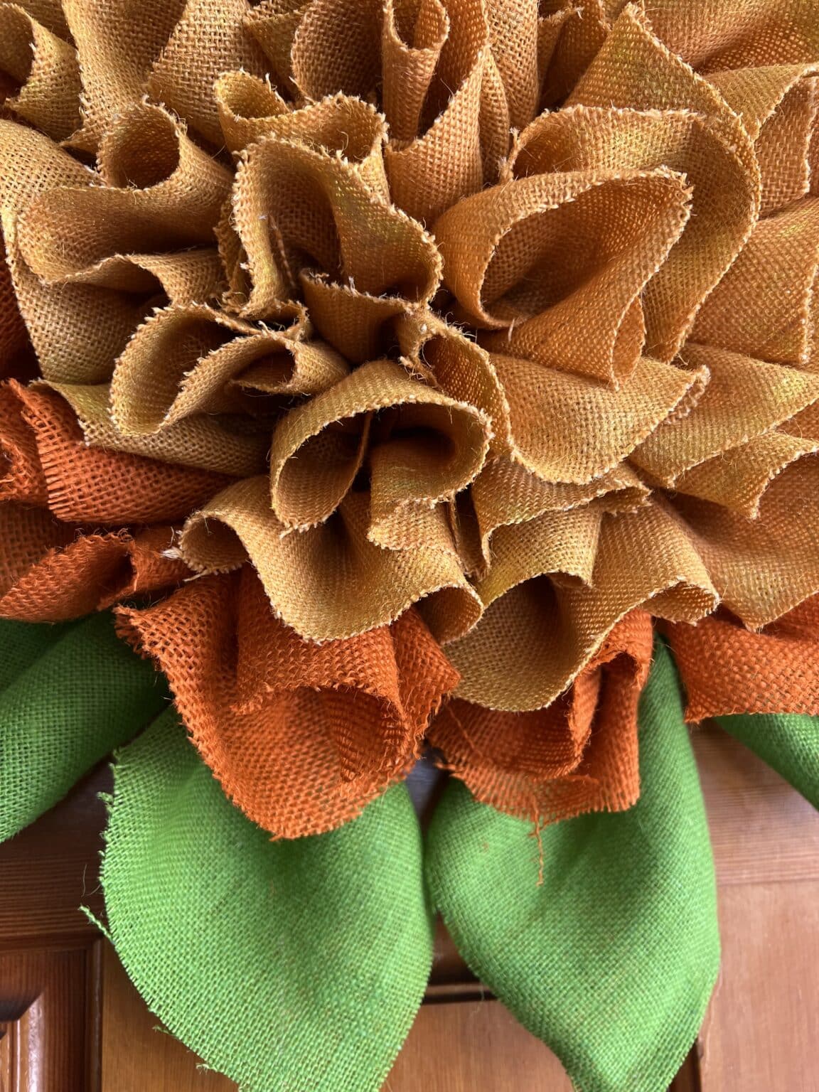 Fall Burlap Marigold Wreath My Community Made