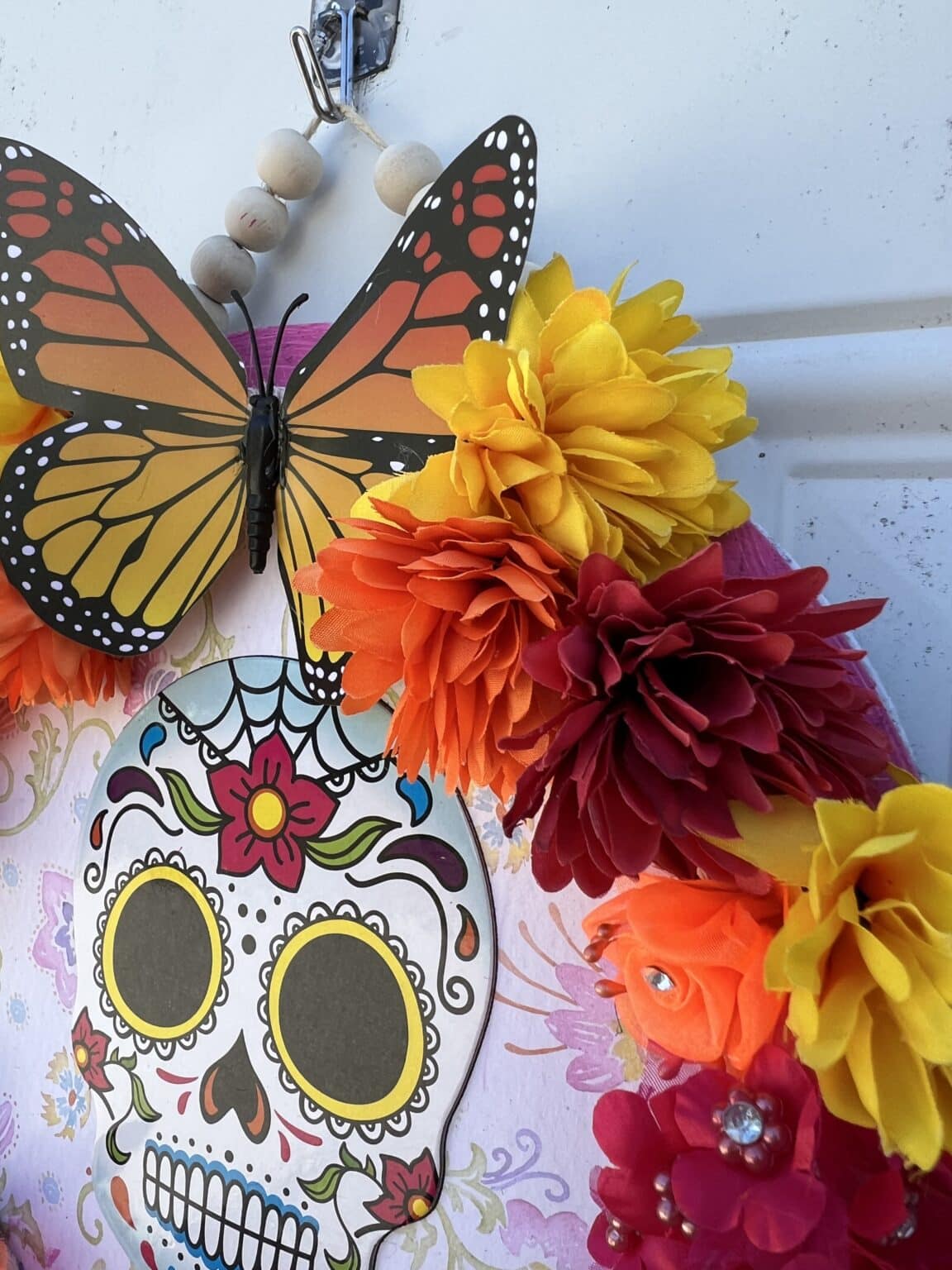 Dia De Los Muertos Door Decor - Round My Community Made