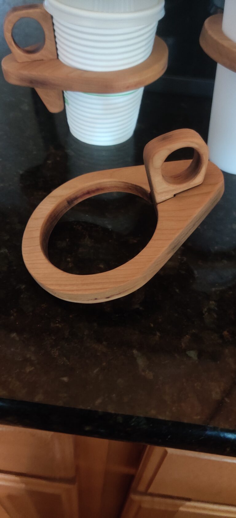 Luxurious Hardwood Coffee Cup Holder by MYB Woodworking