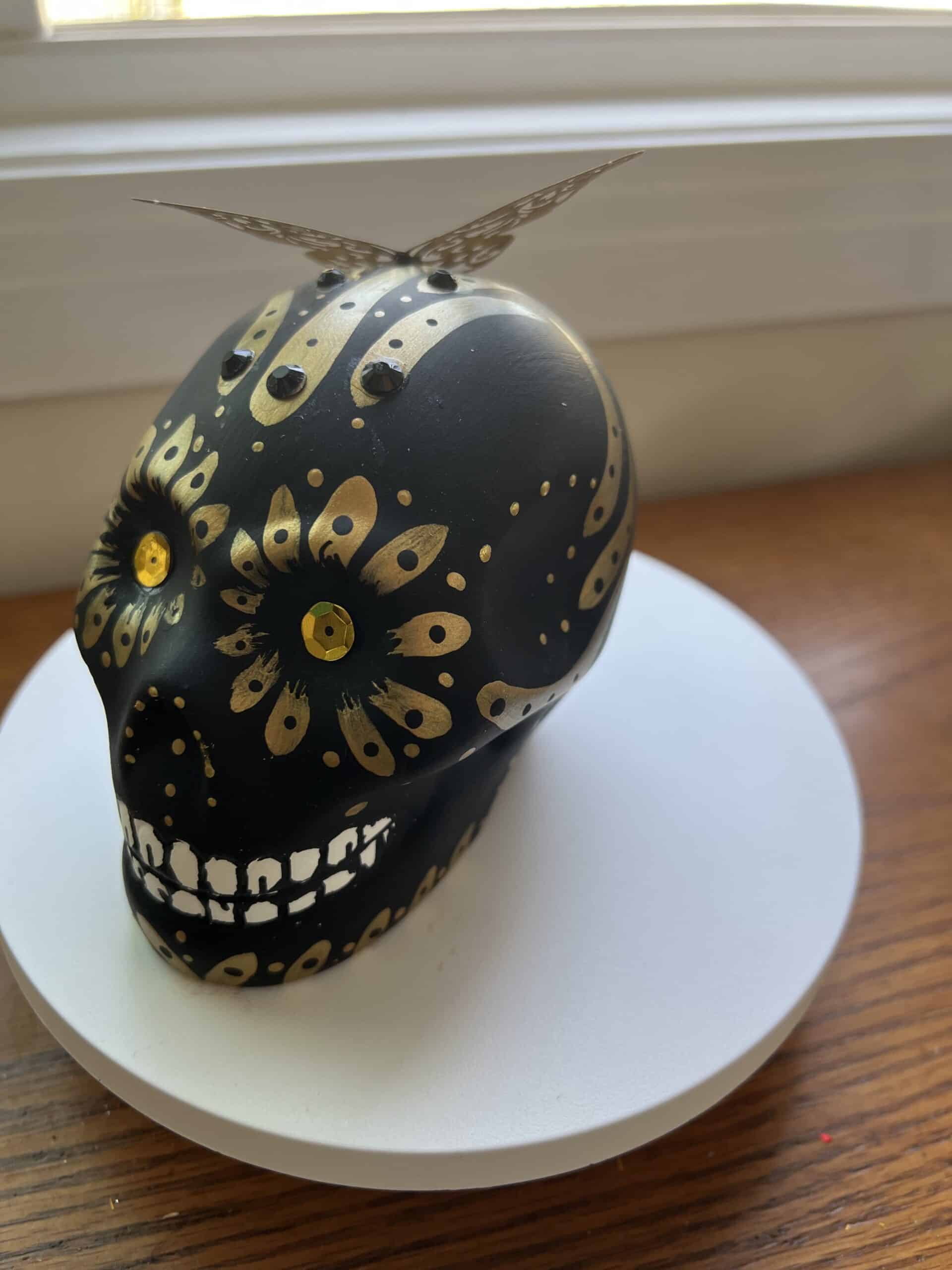 Dia de los Muertos Calaca for your Ofrenda - Black and Gold My ...
