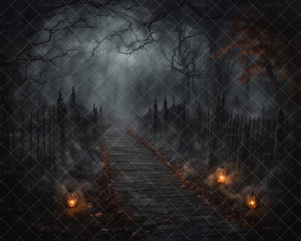 6 Spooky Halloween Digital Backdrops