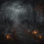 6 Spooky Halloween Digital Backdrops