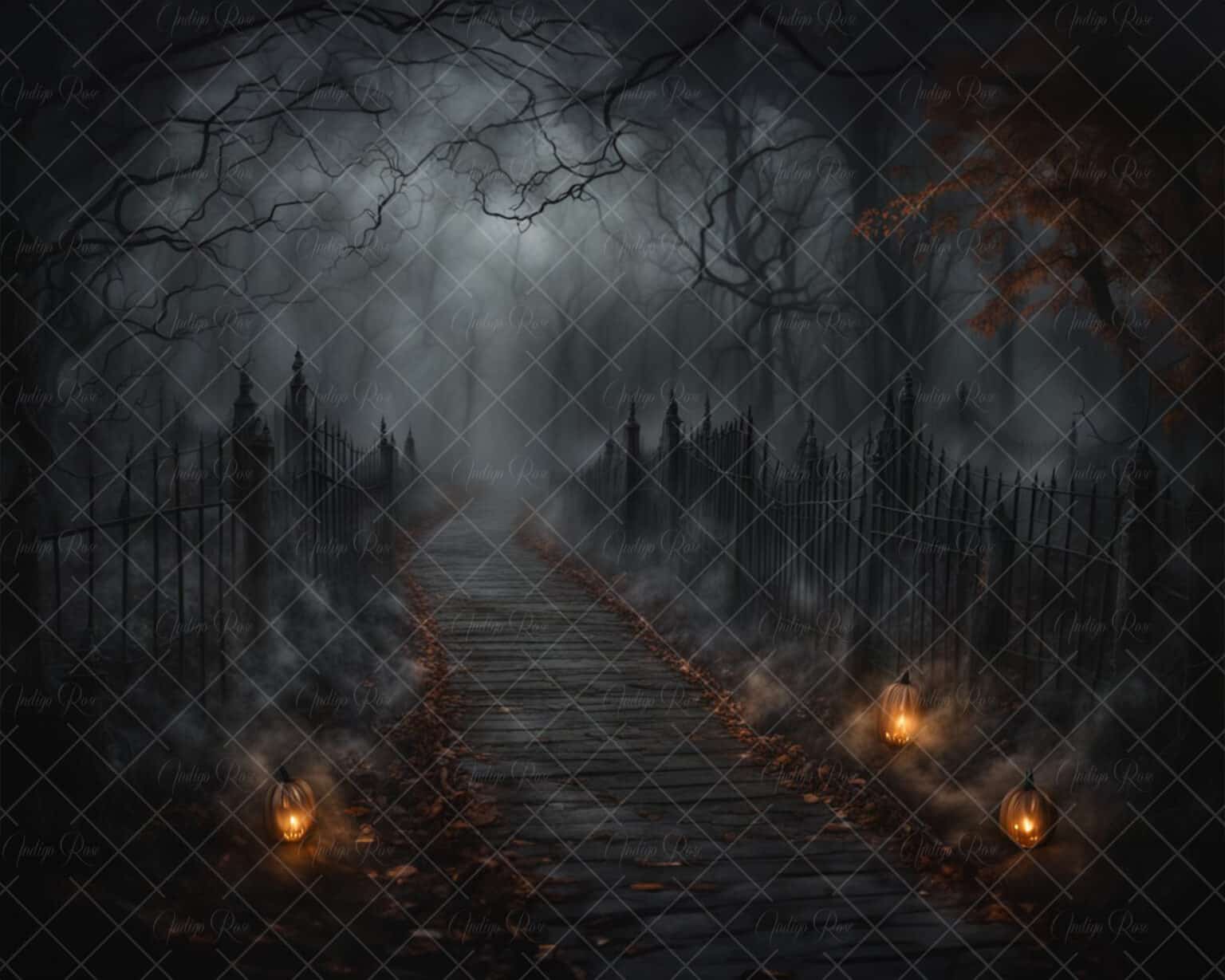 6 Spooky Halloween Digital Backdrops