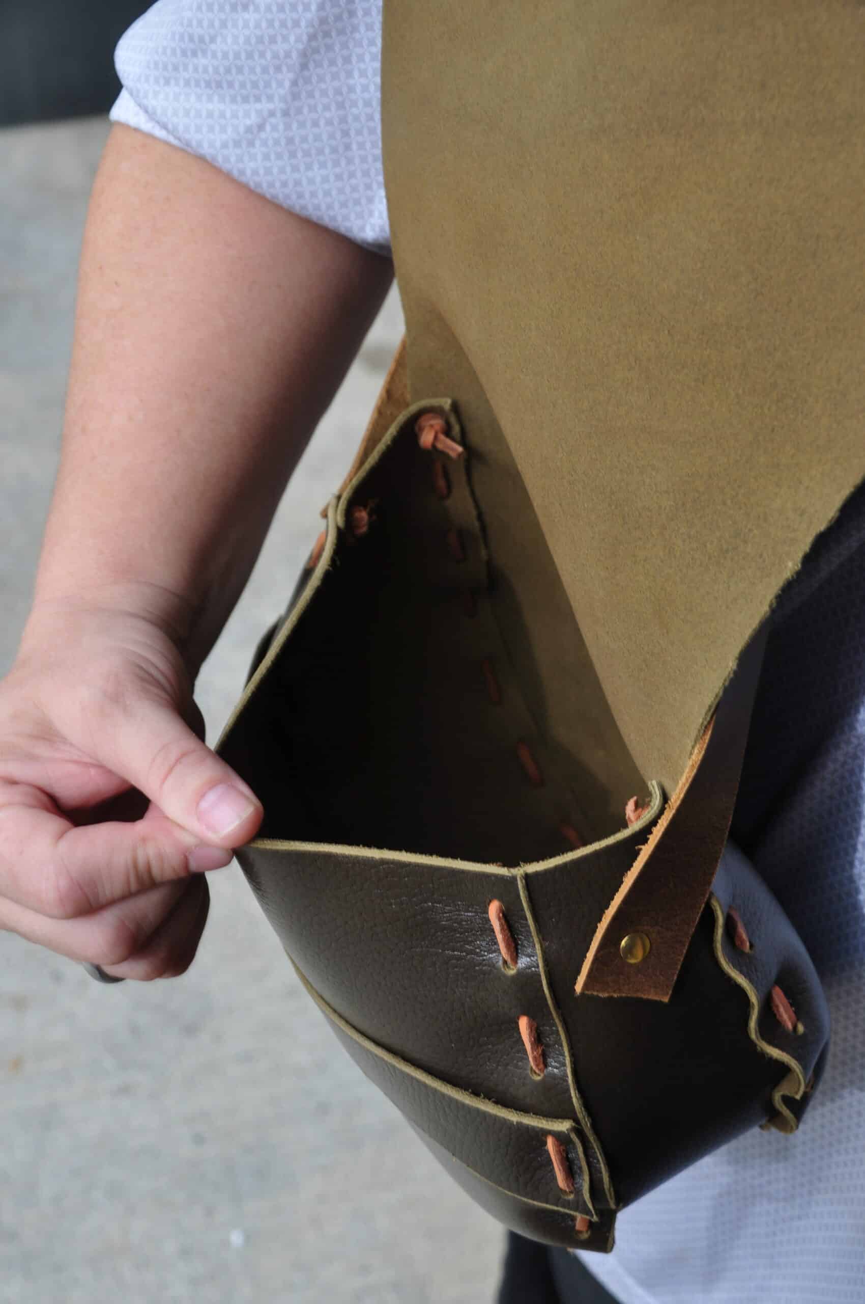 Leather Curved Retro Purse, Large - My Community Made