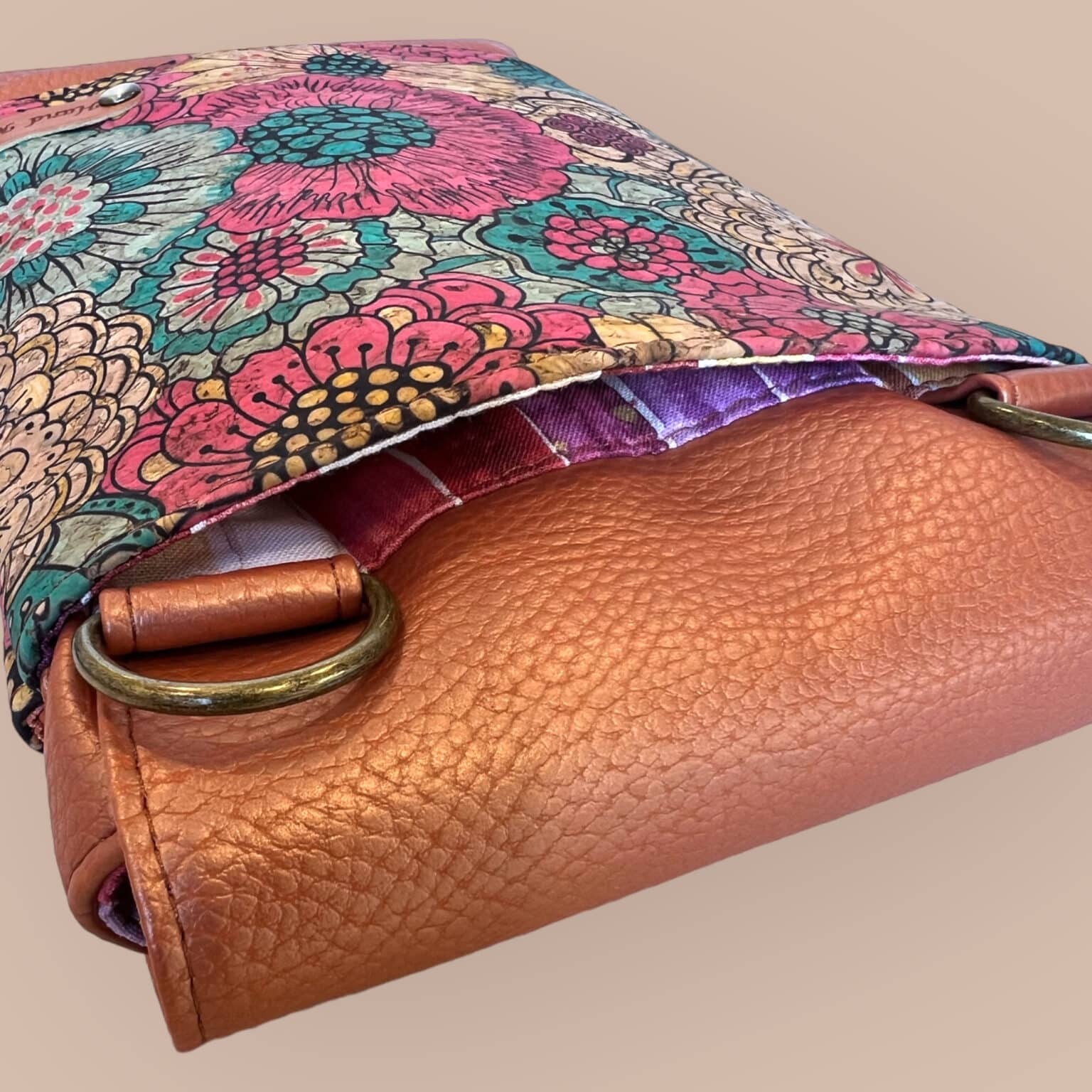 The Cute Vignette Phone Crossbody Bag - Cork & Faux Leather - My ...
