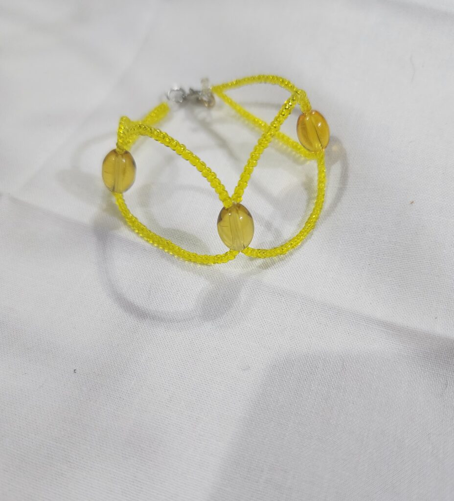 Yellow Beaded Bracelet - My Community Made