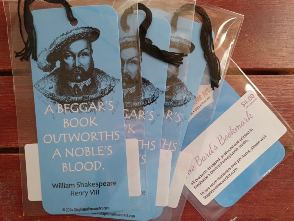 Shakespeare Bookmark - My Community Made