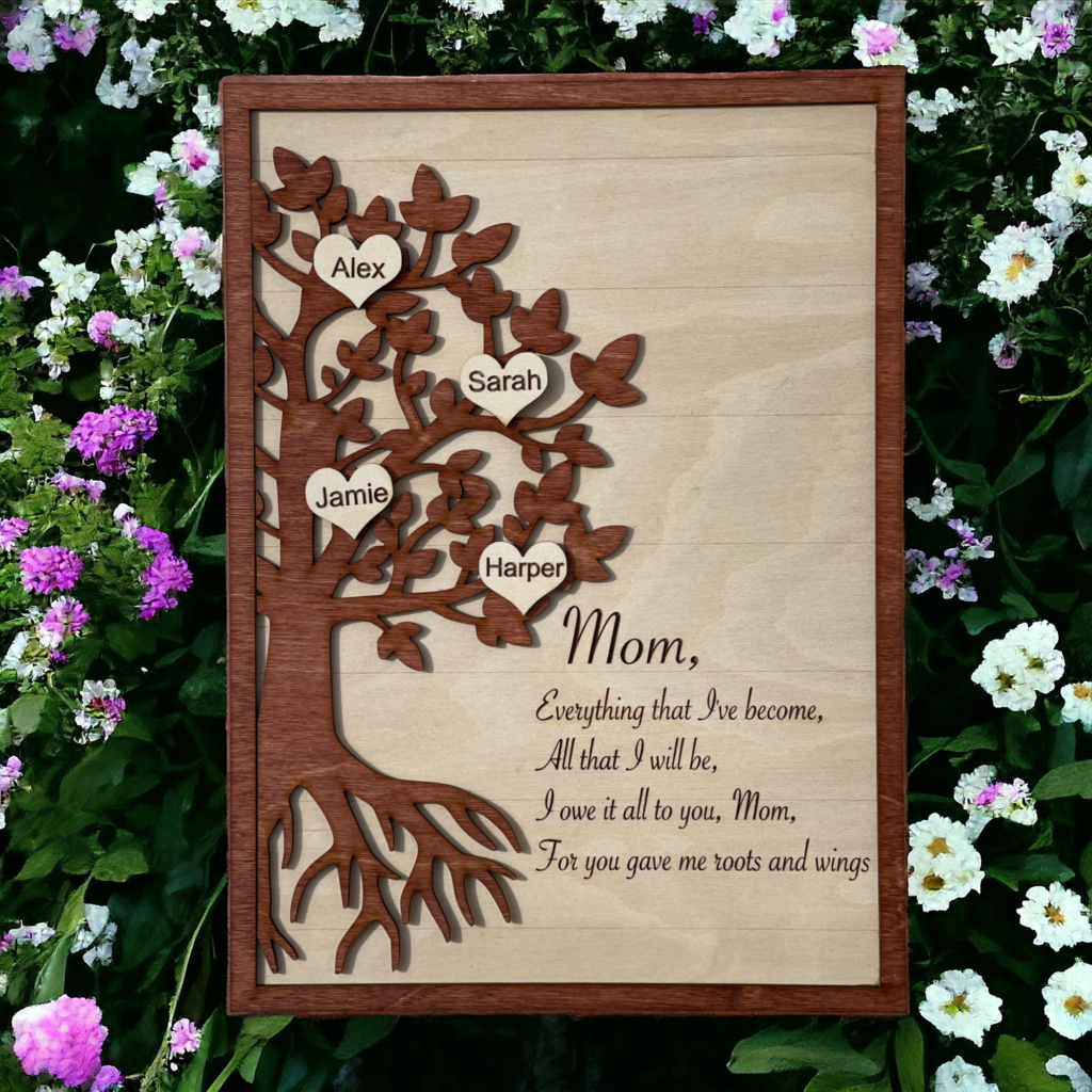 Personalized Family Tree For Mom, Mothers Birthday Gift