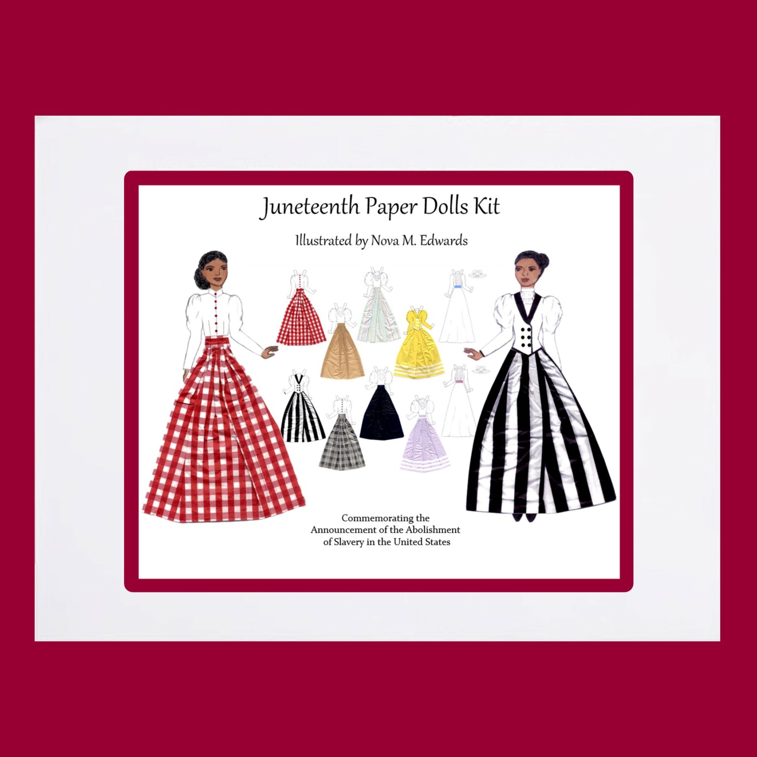 Juneteenth Paper Dolls Paper Doll Kit Black History Emancipation ...
