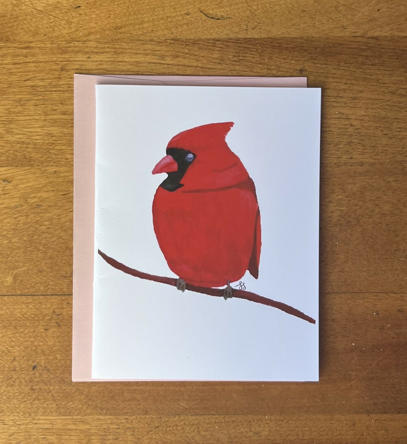 Blue Jay Or Cardinal A6 Blank Greeting Card 4x6 - My Community Made