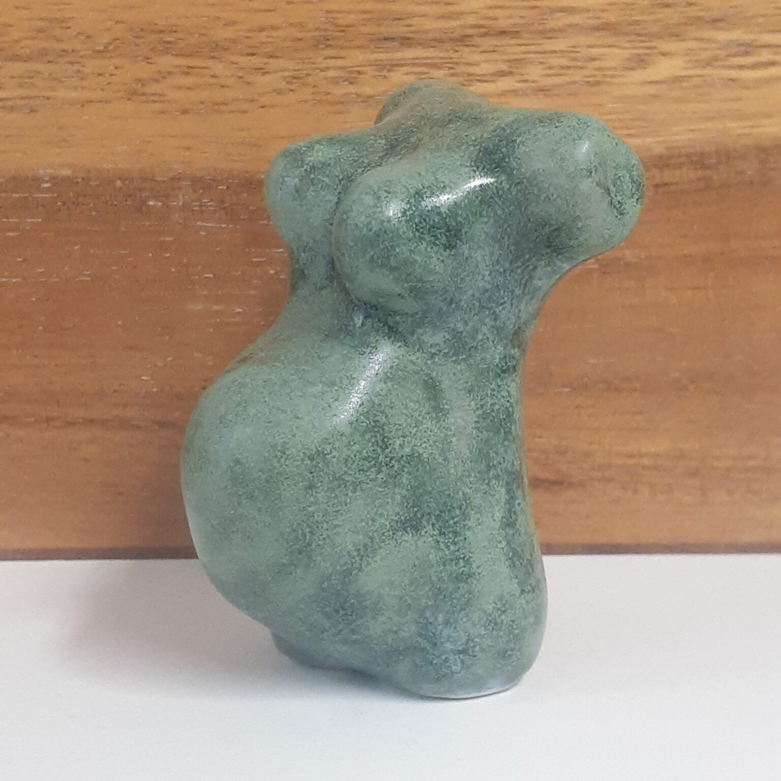 Fertility Icon - Green Pregnant Ceramic Sculpture - My Community Made