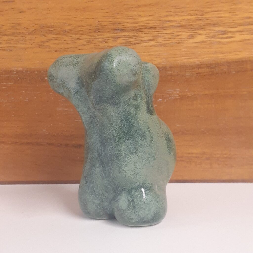 Fertility Icon - Green Pregnant Ceramic Sculpture - My Community Made