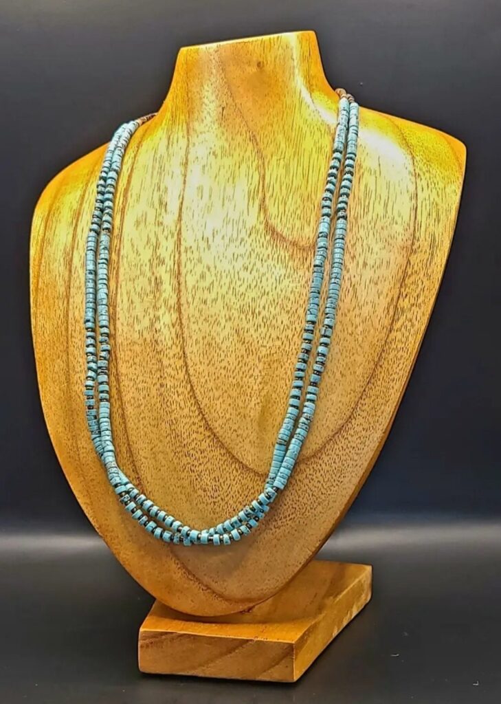 Genuine Turquoise Necklace, 2 Strand Native Southwest Handmade - My ...